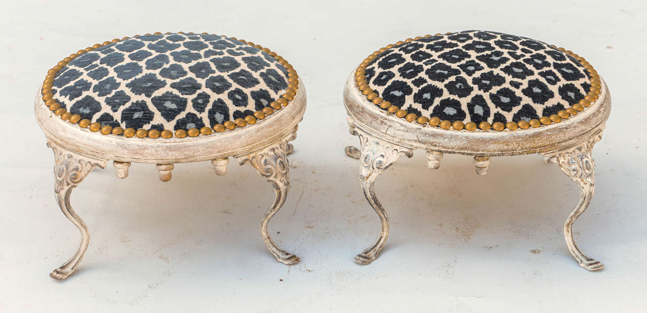 Unusual Pair of Round Footstools, Early 20th Century at 1stDibs ...