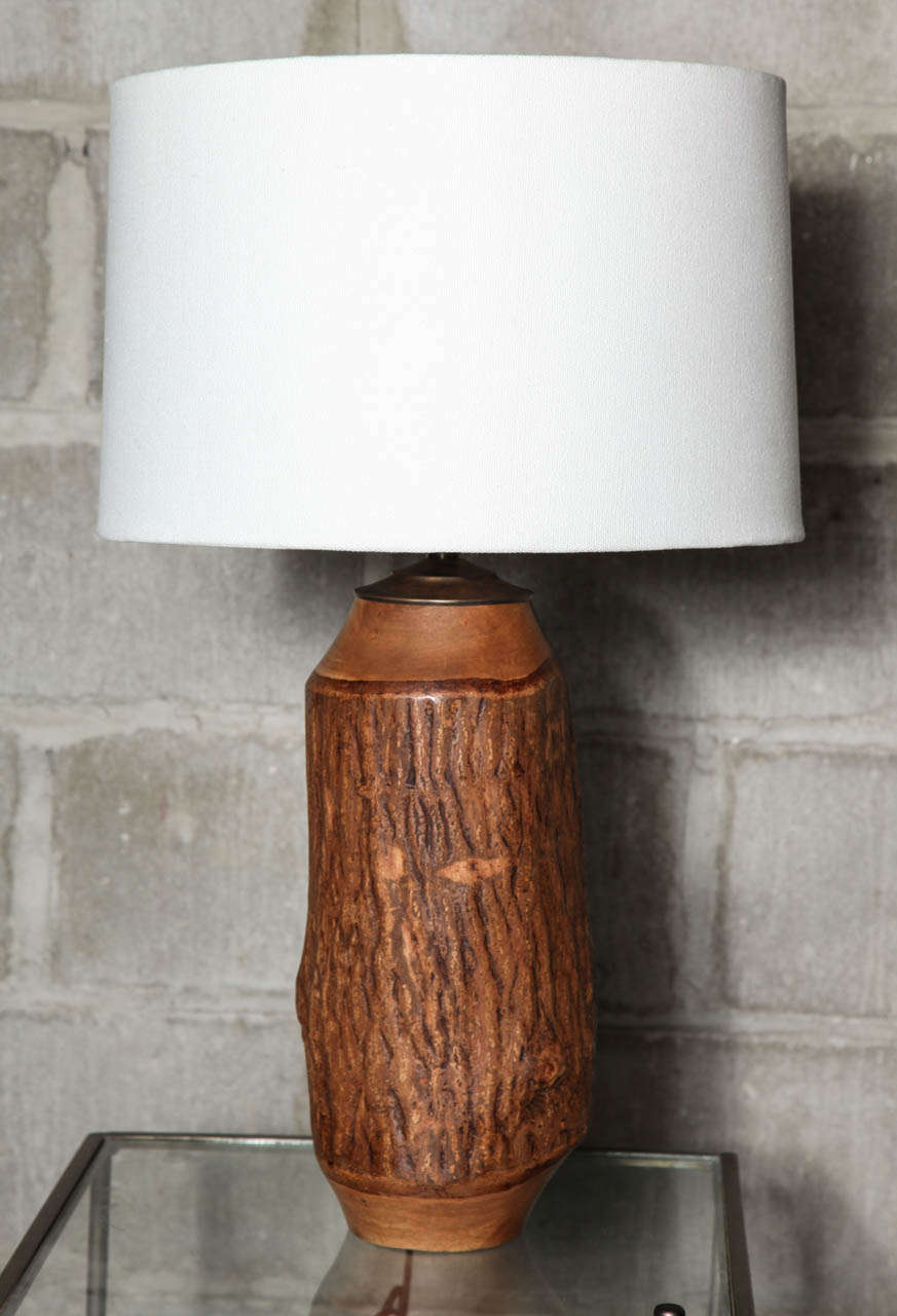 Pair of Rustic Maple Lamps at 1stDibs