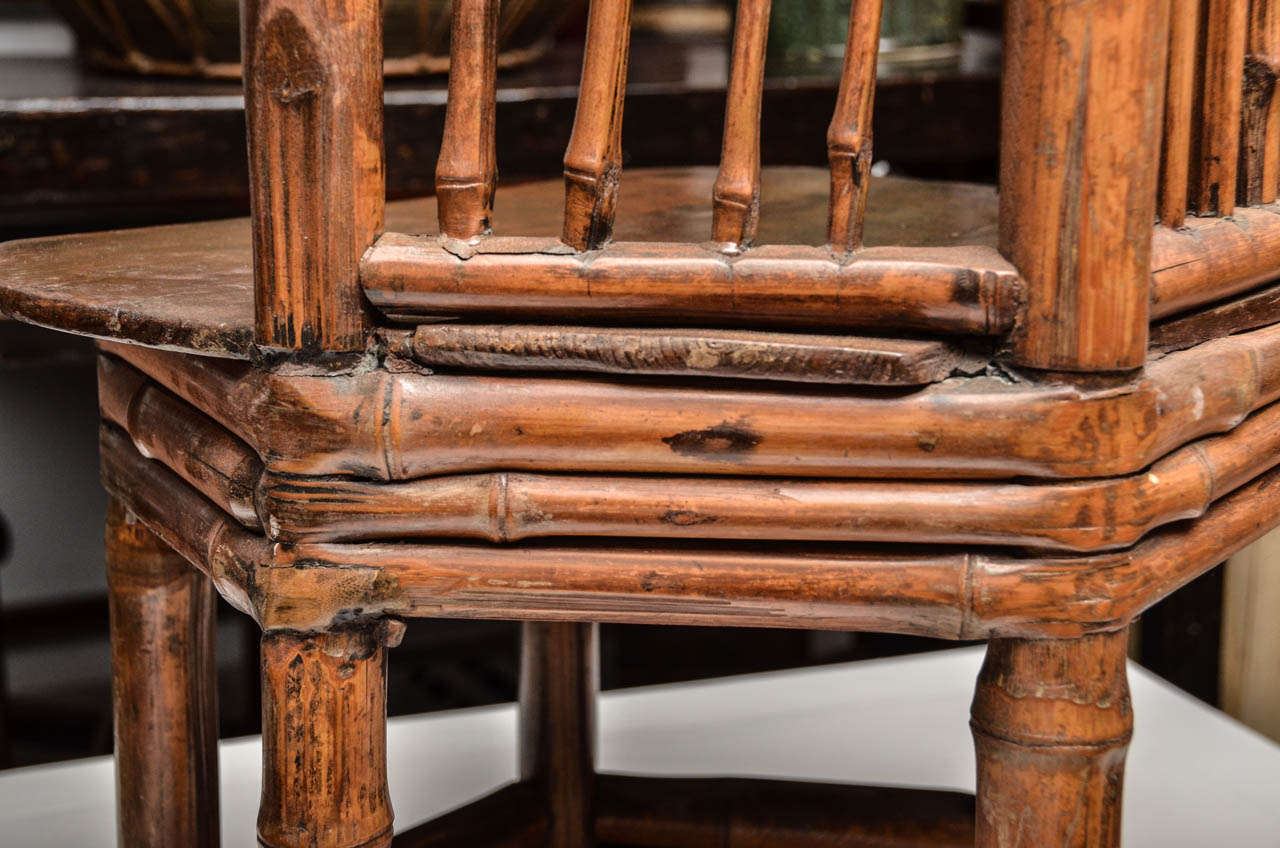 Mid-Late 19th Century Q'ing Dynasty Ningbo Bamboo Child's Chair with ...