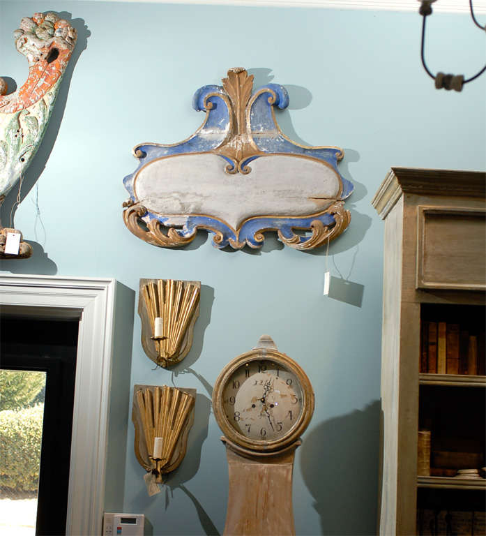 19th Century Italian Rococo Style Painted Wood Cartouche For Sale at ...