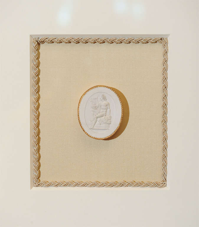Set of Nine Neo-Classical Intaglios in Hand Carved Frames at 1stDibs