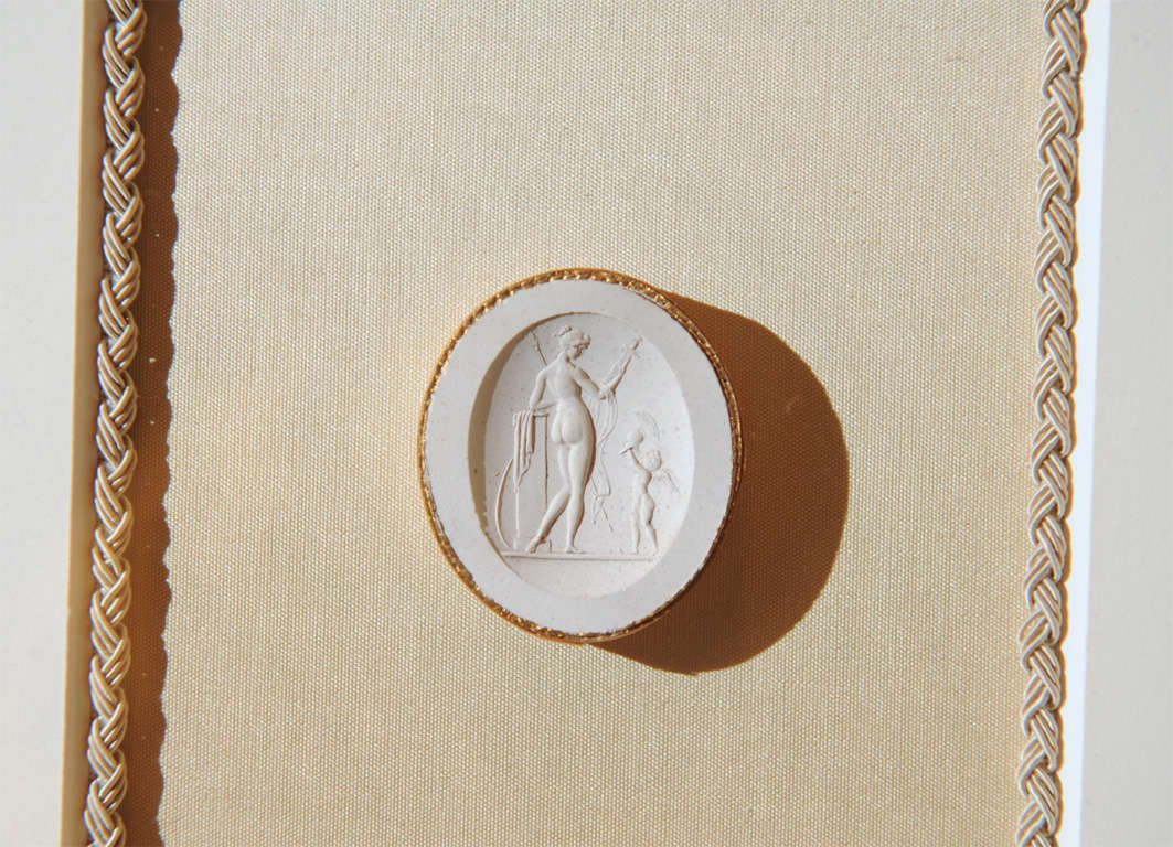 Set of Nine Neo-Classical Intaglios in Hand Carved Frames at 1stDibs
