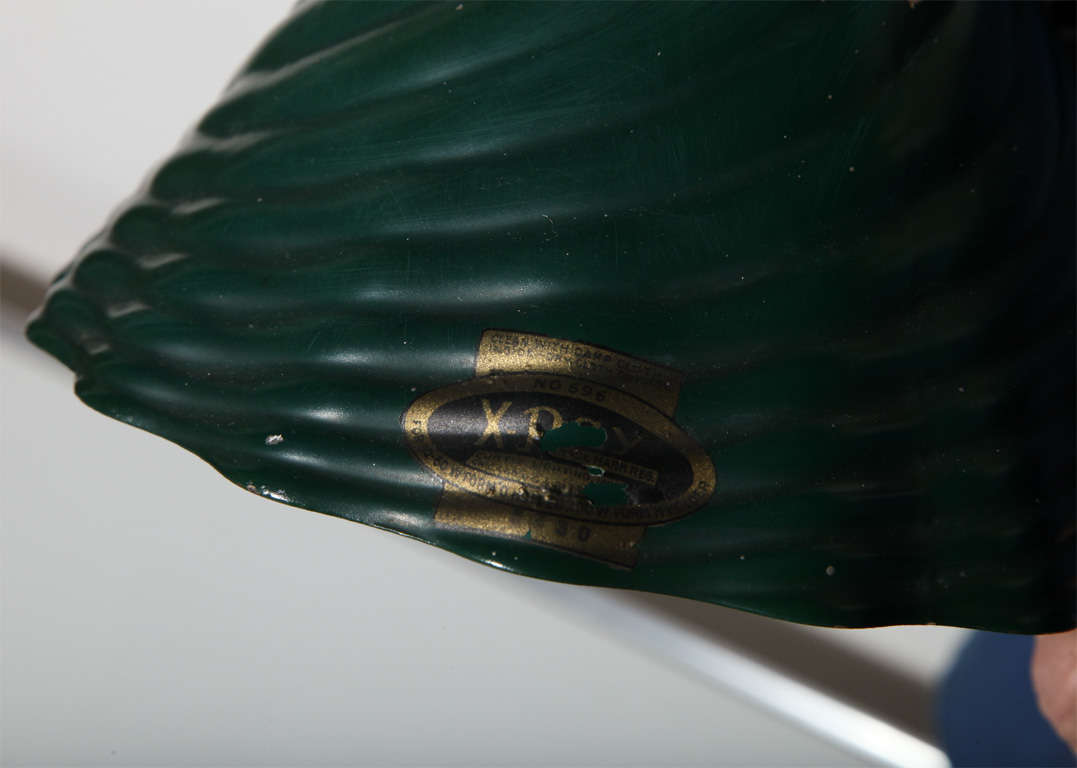 Curtis Lighting X Ray Deep Green Mercury Glass Hanging Pendant C 1900 For Sale At 1stdibs