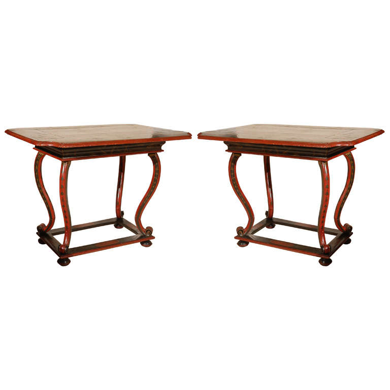 Pair of Very Rare Venetian Tables For Sale at 1stdibs