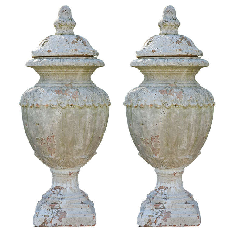 Italian Style Terracotta Urns at 1stDibs