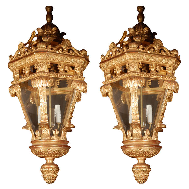 Italian Baroque Giltwood Lantern For Sale at 1stDibs | baroque lantern