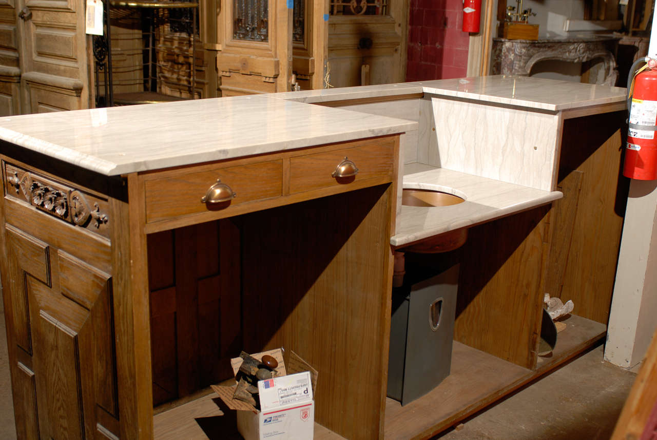 French Oak Faced Bar. For Sale at 1stDibs