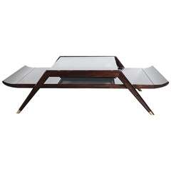 Modernist Pagoda Style Two Tier Cocktail Table in the Manner of Gio ...
