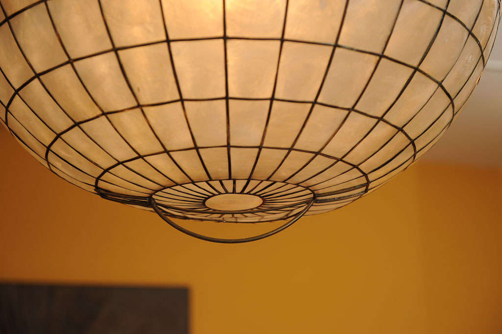Large Capiz Shell Ceiling Light at 1stDibs