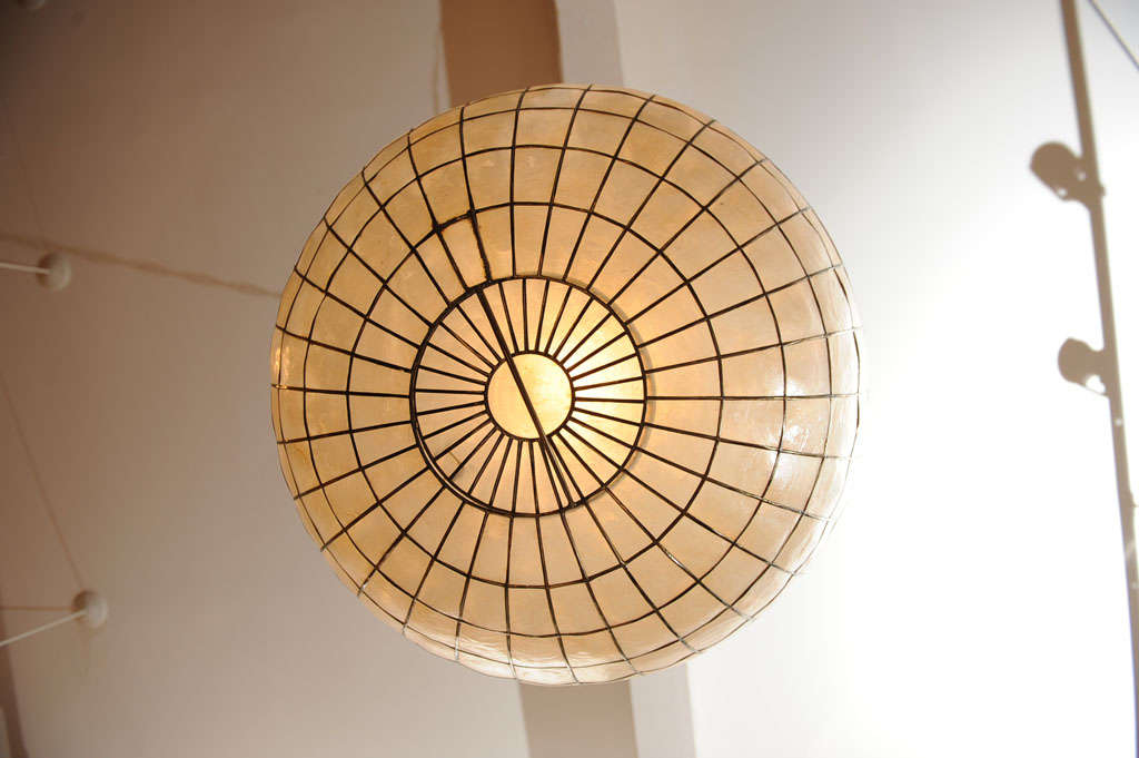 Large Capiz Shell Ceiling Light at 1stDibs