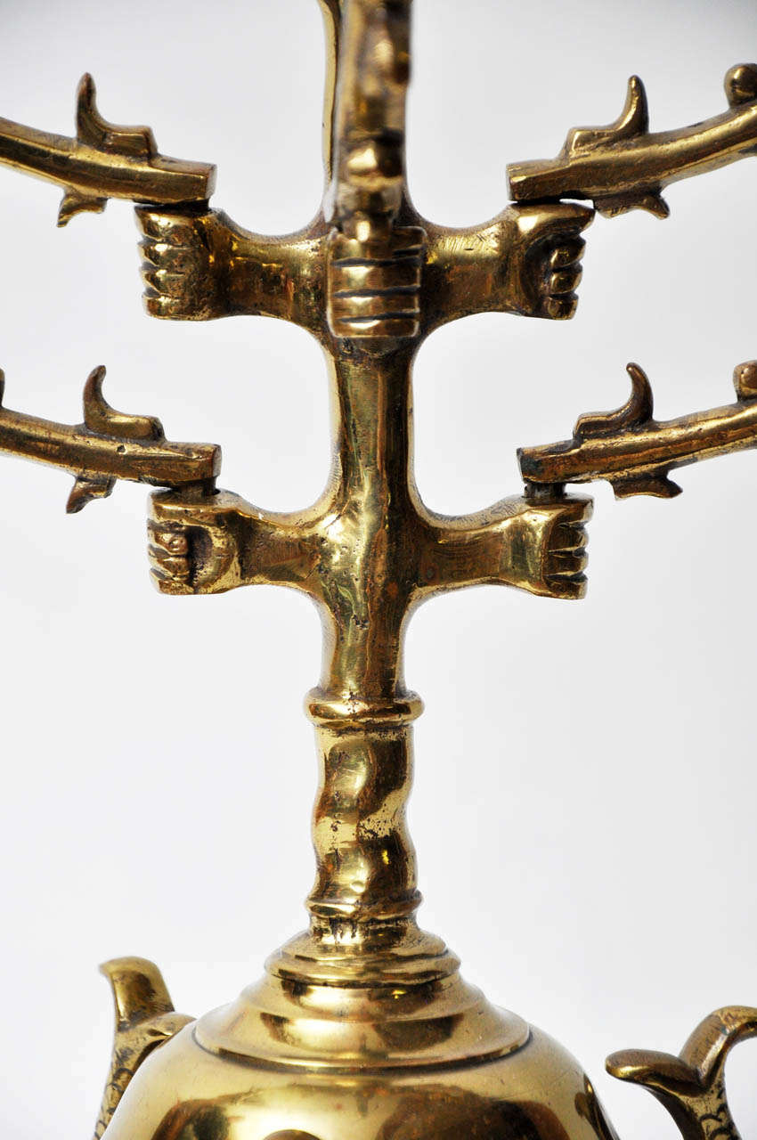 19th Century Polish Bronze Hanukiah "Menorah" at 1stDibs | hannukiah ...