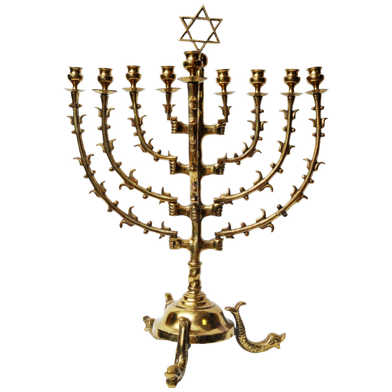 19th Century Polish Bronze Hanukiah "Menorah" at 1stDibs | hannukiah ...