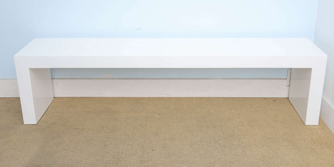 Sleek Minimalist Modern White Bench at 1stDibs