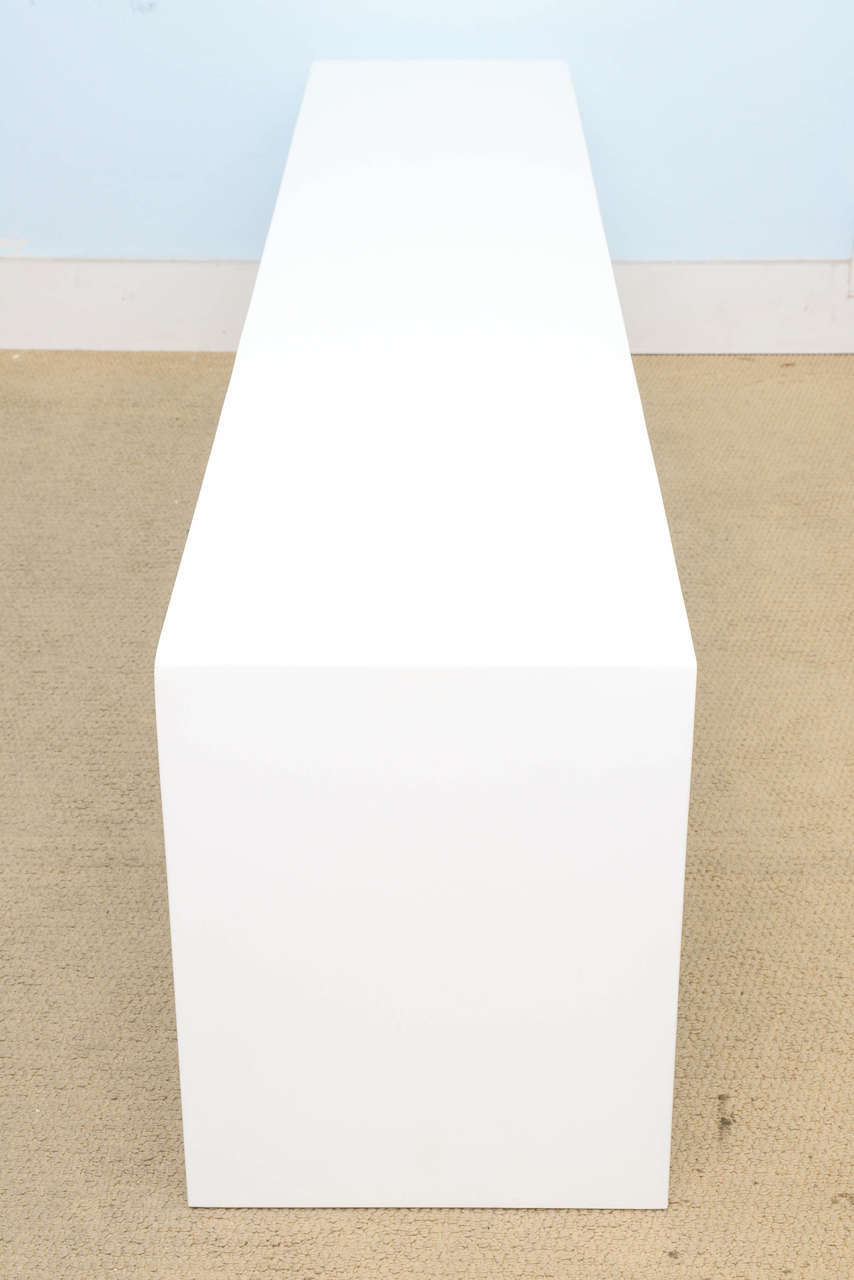 Sleek Minimalist Modern White Bench at 1stDibs