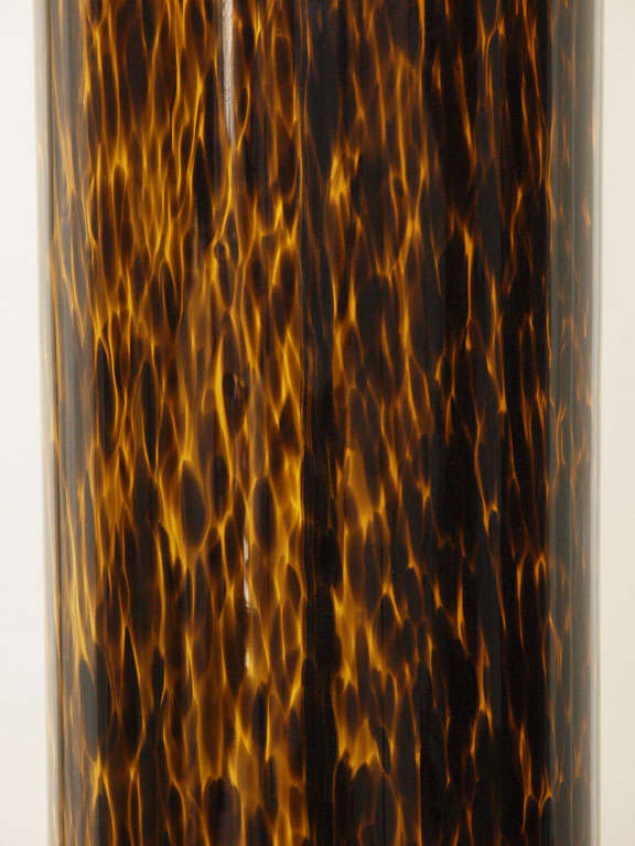 Pair Murano Glass "Tortoise Shell" Table Lamps at 1stDibs