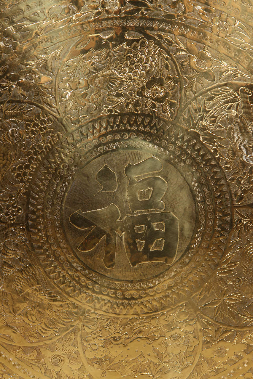 Large Chinese Imports Polished Brass Tray, circa 1950 at 1stDibs ...