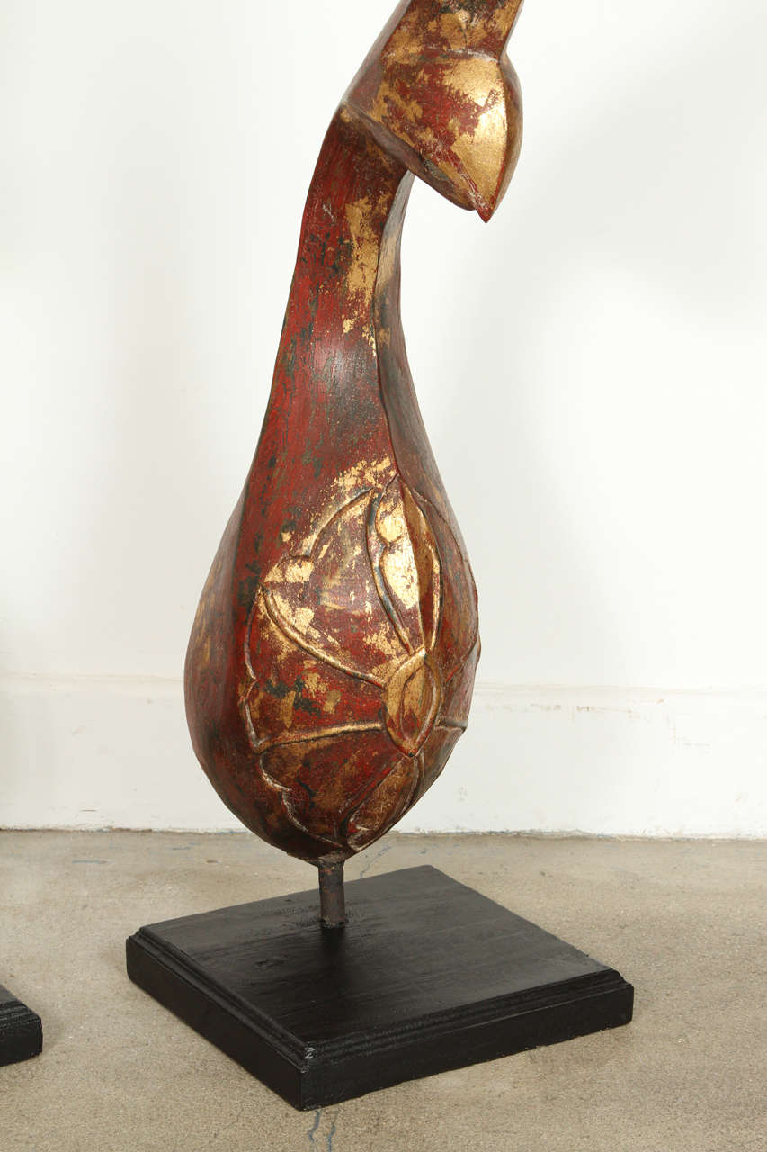 Great sculpture of Thai Wooden Gilted Chofa at 1stDibs | chofa thailand