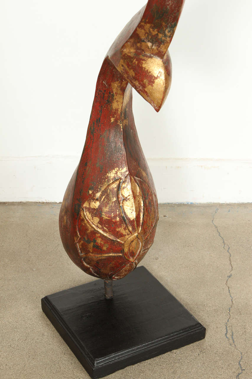Great sculpture of Thai Wooden Gilted Chofa at 1stDibs | chofa thailand