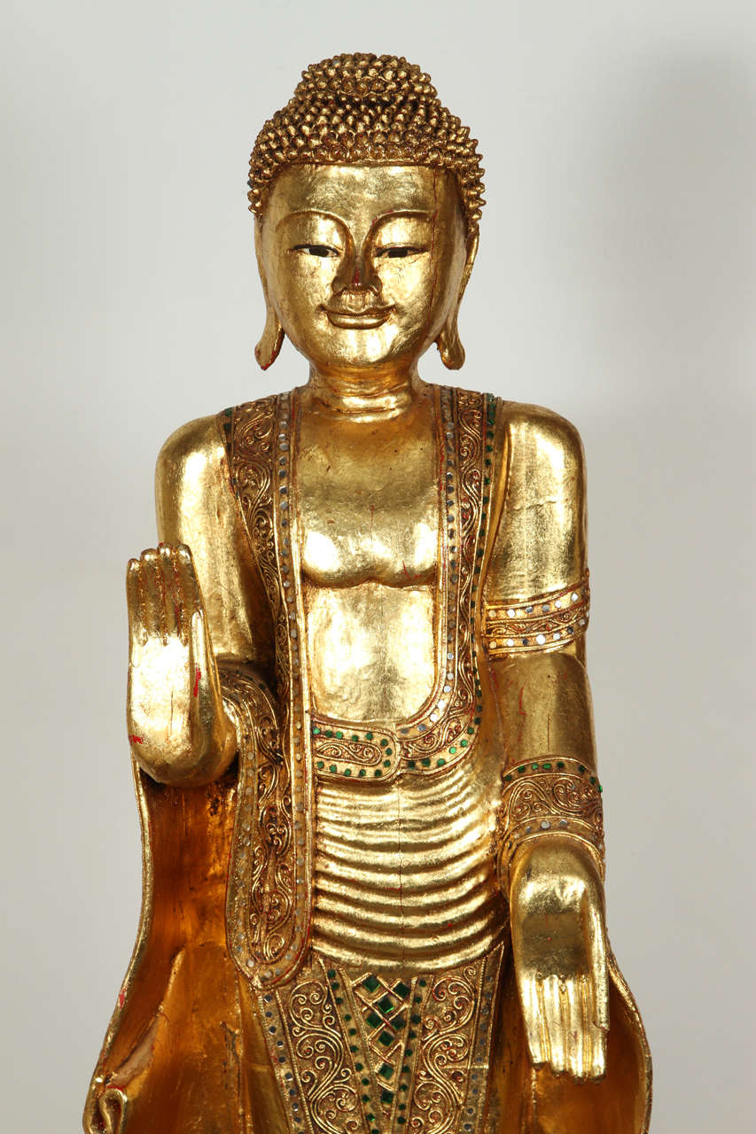 Gilded Figure of a Thai Standing Buddha at 1stDibs | standing thai ...