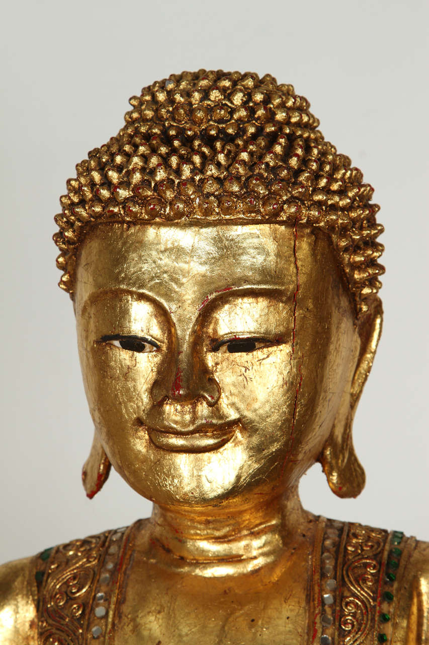 Gilded Figure of a Thai Standing Buddha at 1stDibs | standing thai ...