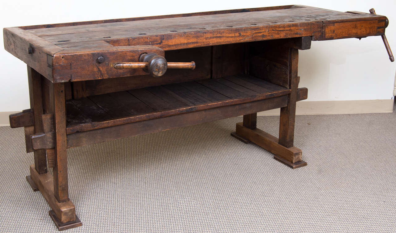 Oak Carpenter's Bench at 1stDibs | carpenter's bench, bench carpenter