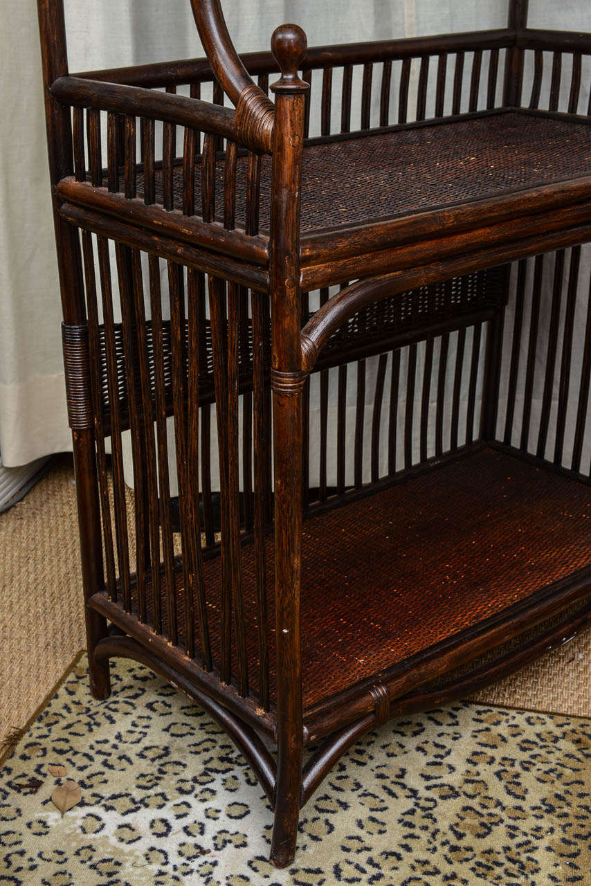 Rattan Bakers Rack at 1stDibs | wicker bakers rack, vintage rattan ...
