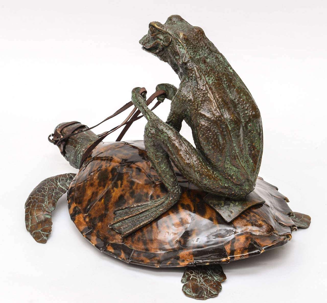 Maitland Smith Bronze Frog Riding on Tortoise at 1stDibs | frog riding ...