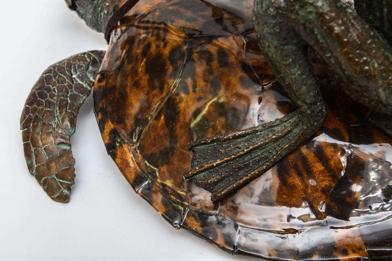 Maitland Smith Bronze Frog Riding on Tortoise at 1stDibs | frog riding ...