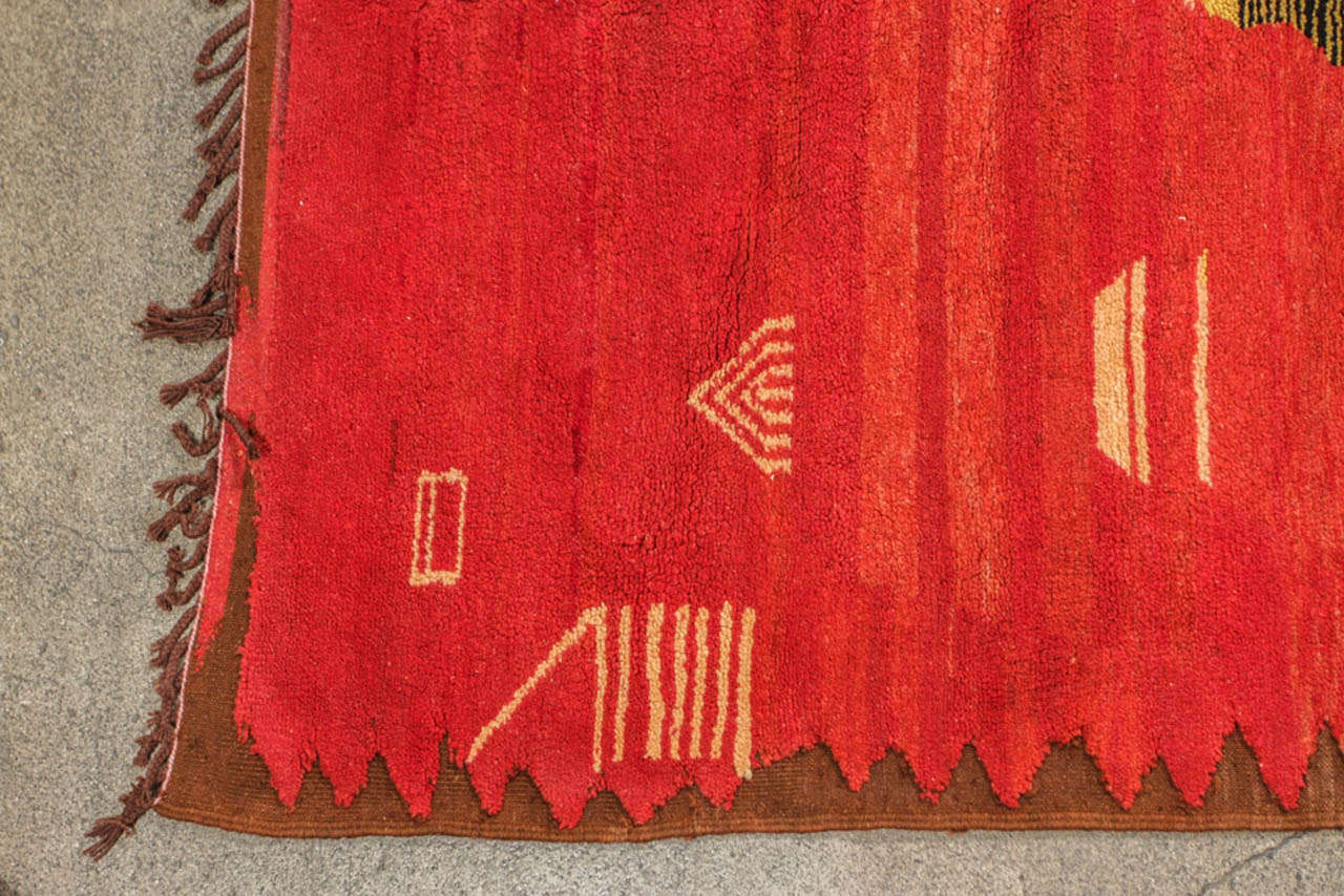 Vintage Moroccan Tribal North African Rug at 1stdibs