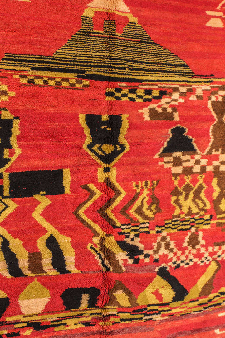 Vintage Moroccan Tribal North African Rug at 1stdibs