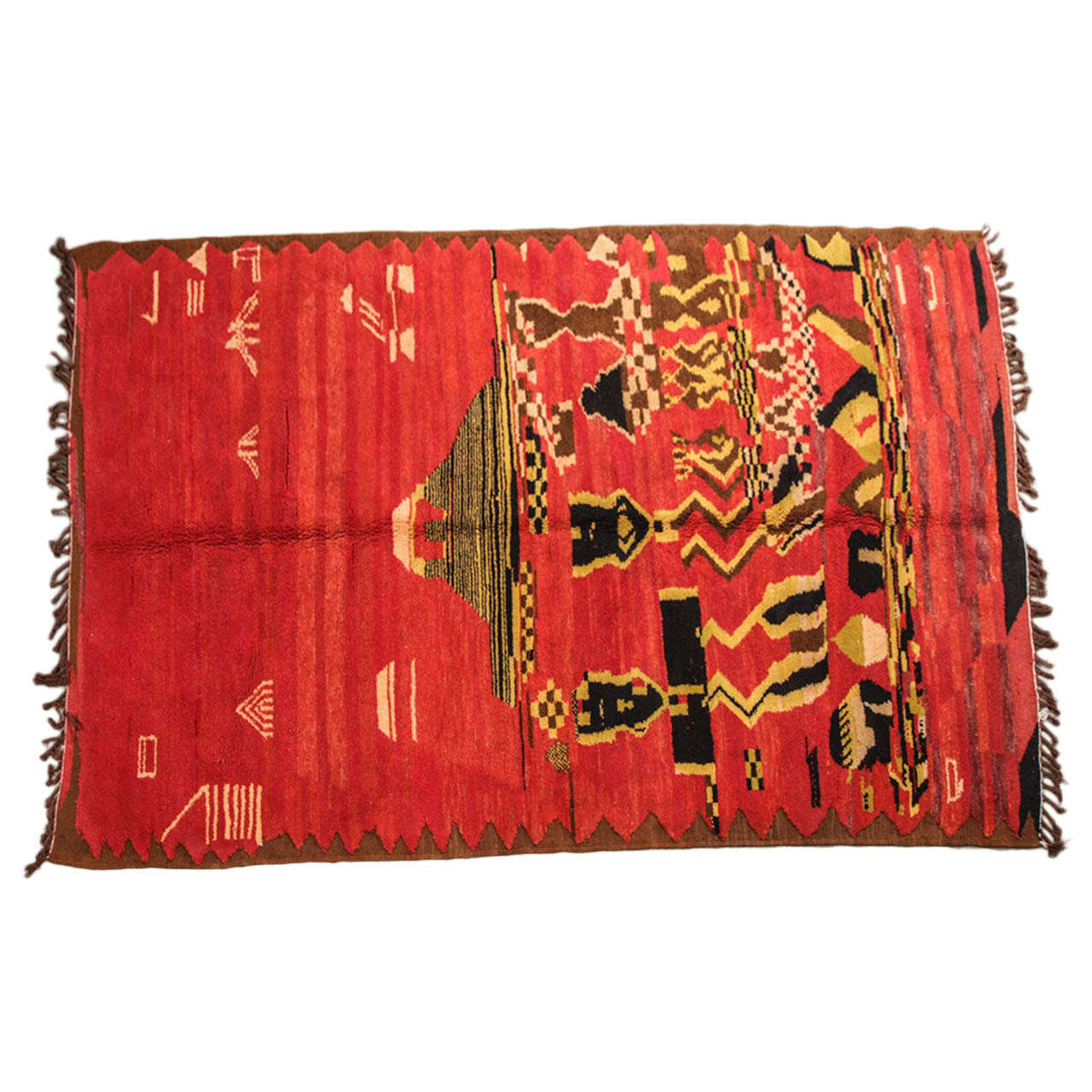 Vintage Moroccan Tribal North African Rug at 1stDibs
