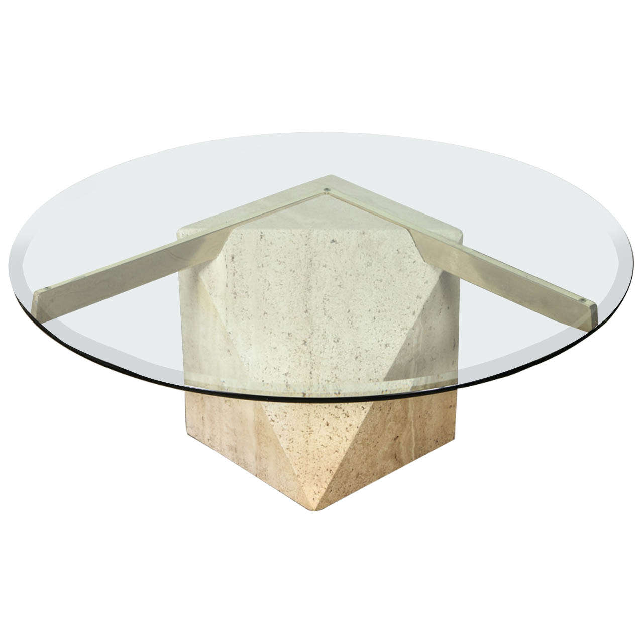 Maurice Villency Italian Round Glass Coffee Table at 1stDibs | maurice ...