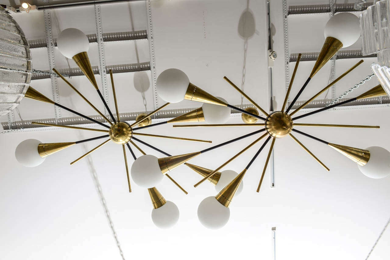 Massive Sputnik Light Fixtures in the Style of Stilnovo at 1stDibs