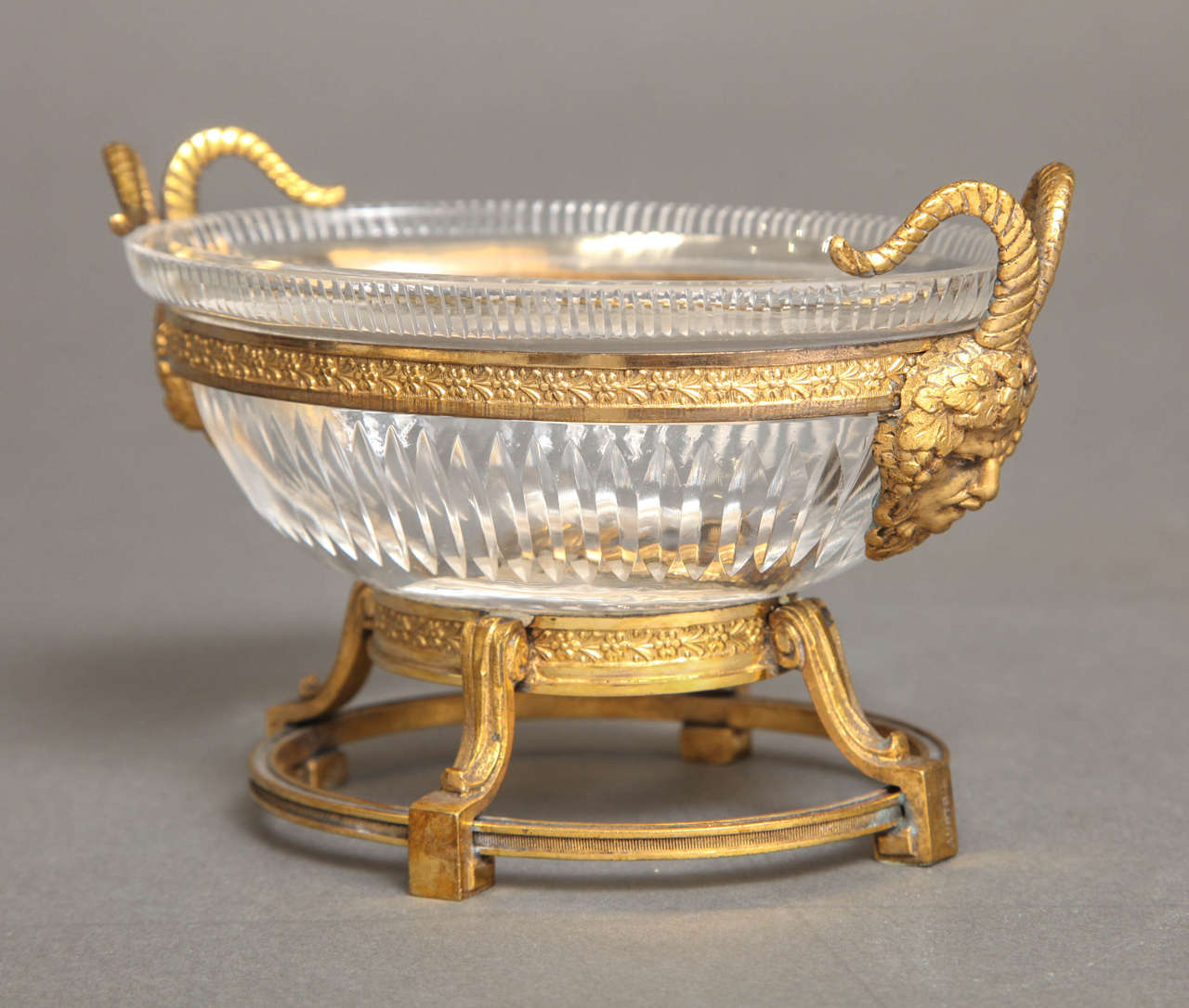 Pair of Russian Imperial Cut Crystal and Doré Bronze Centerpieces W ...