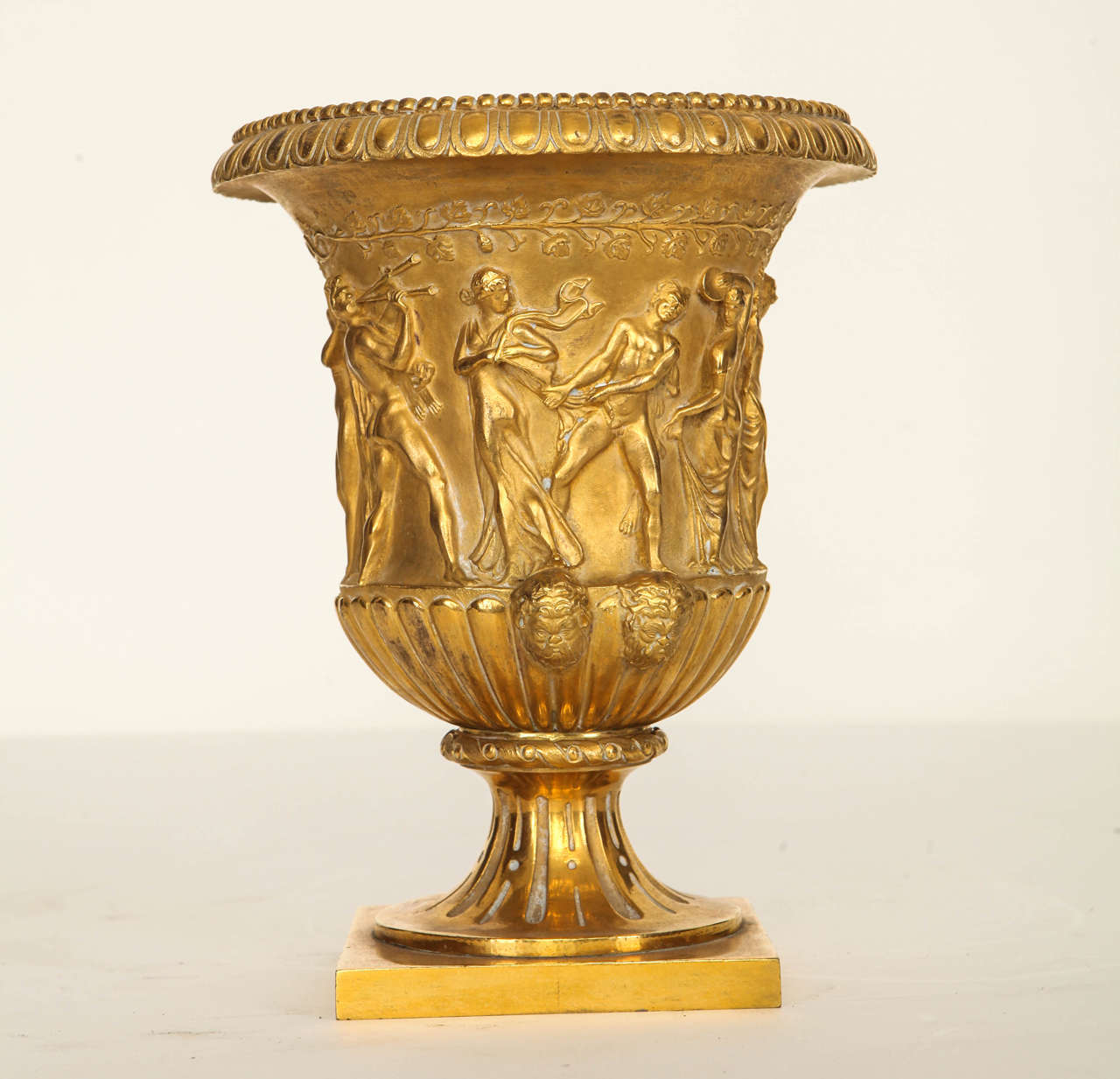 Pair of Gilded Bronze Vases at 1stDibs