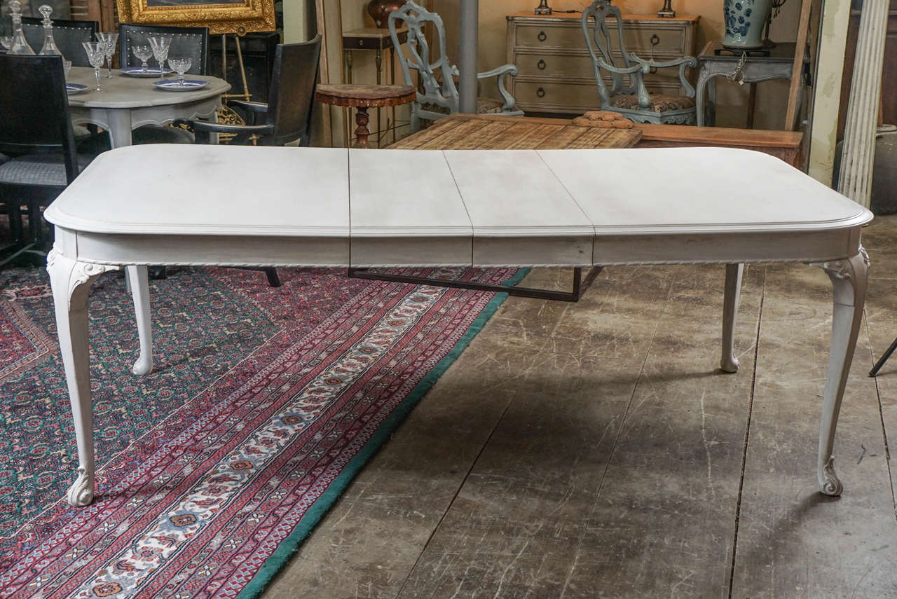 Gustavian-Style Dining Table with Leaves at 1stDibs | gustavian dining ...