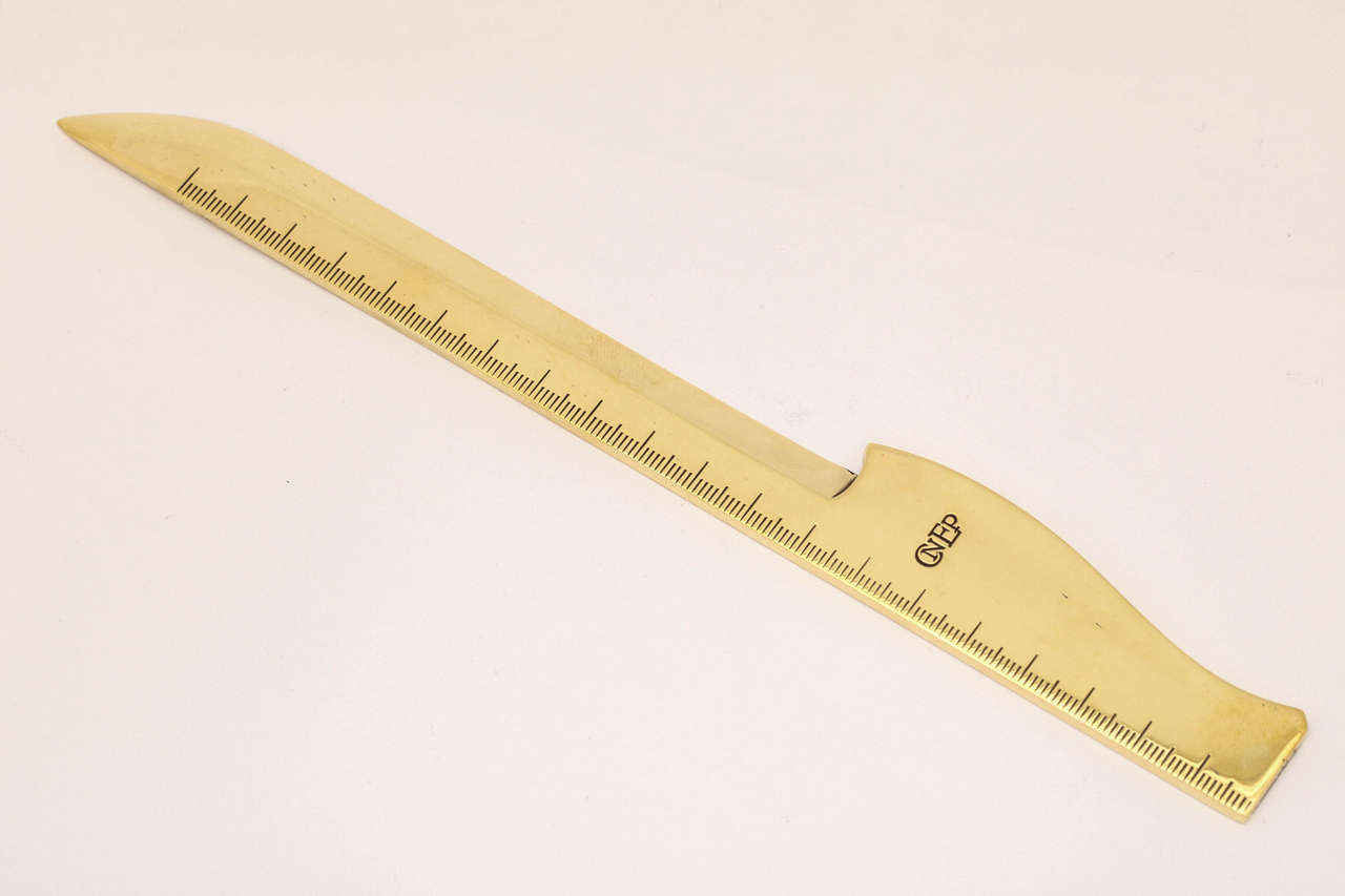 Hermes Brass Ruler Letter Opener at 1stDibs | hermes letter opener ...