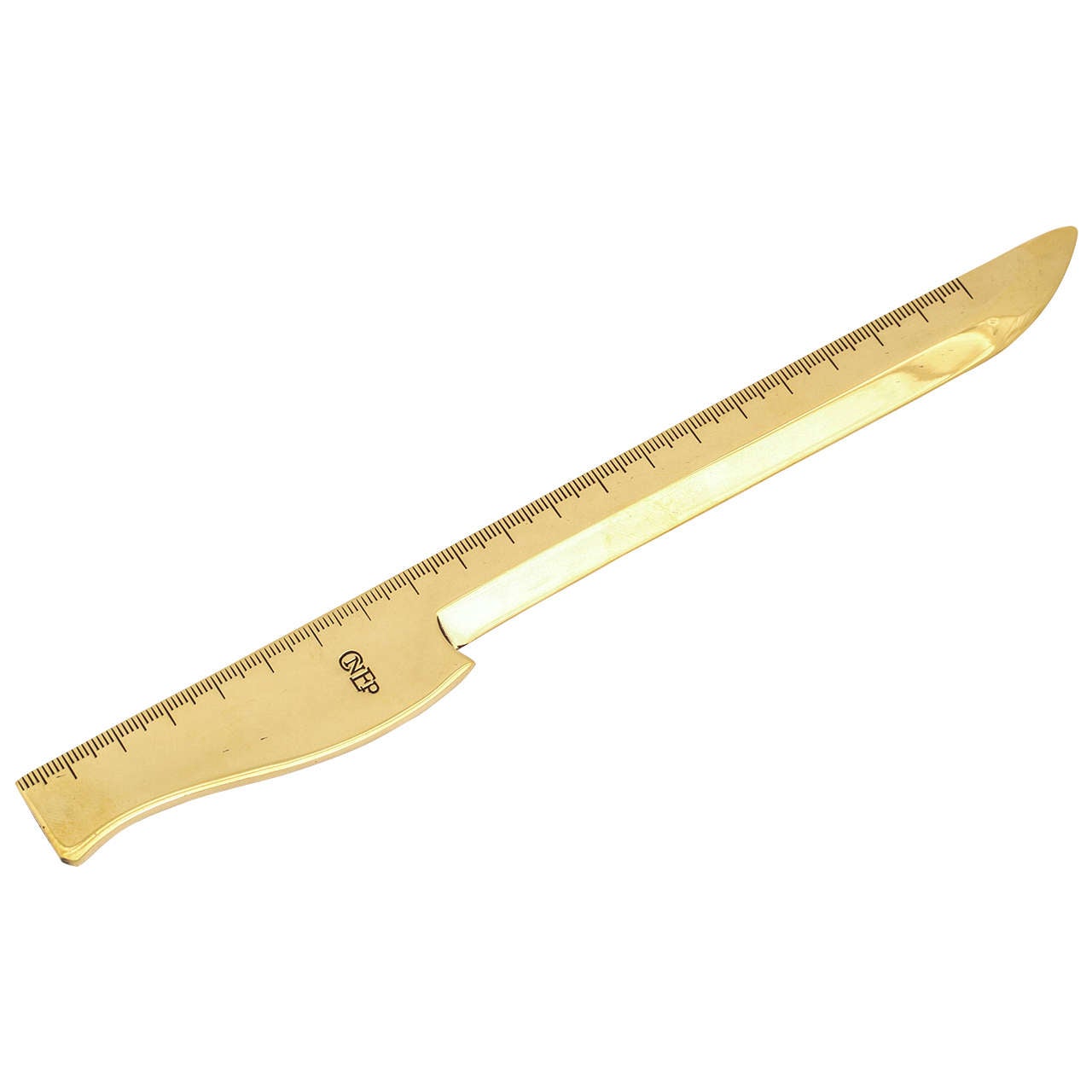 Hermes Brass Ruler Letter Opener at 1stDibs
