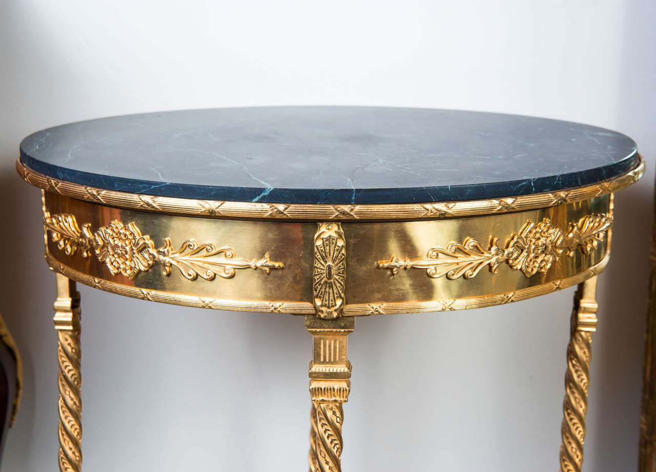 Gilded Bronze Oval Gueridon For Sale at 1stDibs