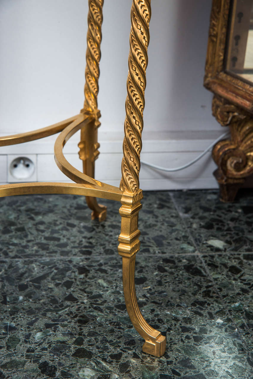 Gilded Bronze Oval Gueridon For Sale at 1stDibs