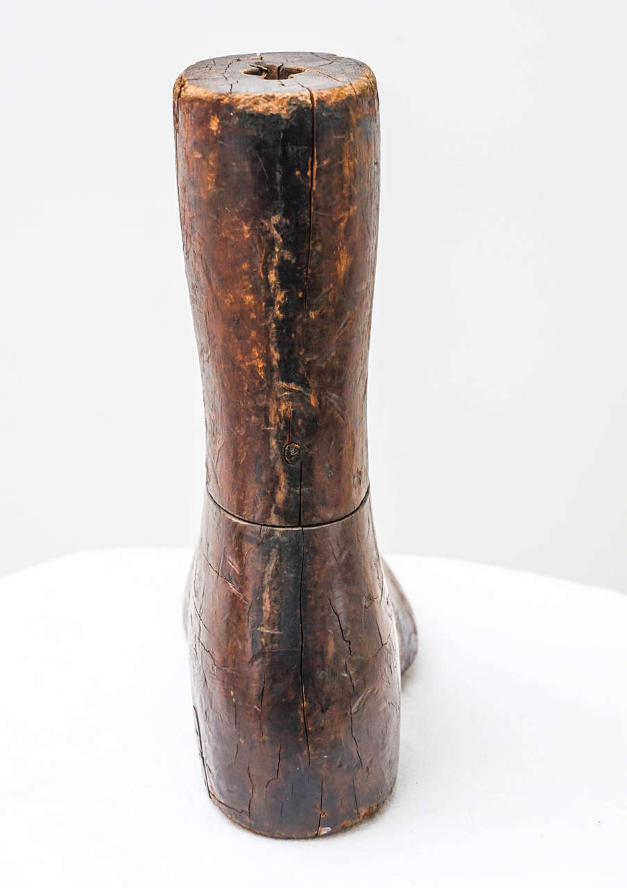Old Wooden Foot or Boot Form For Sale at 1stDibs | olde wooden boot ...