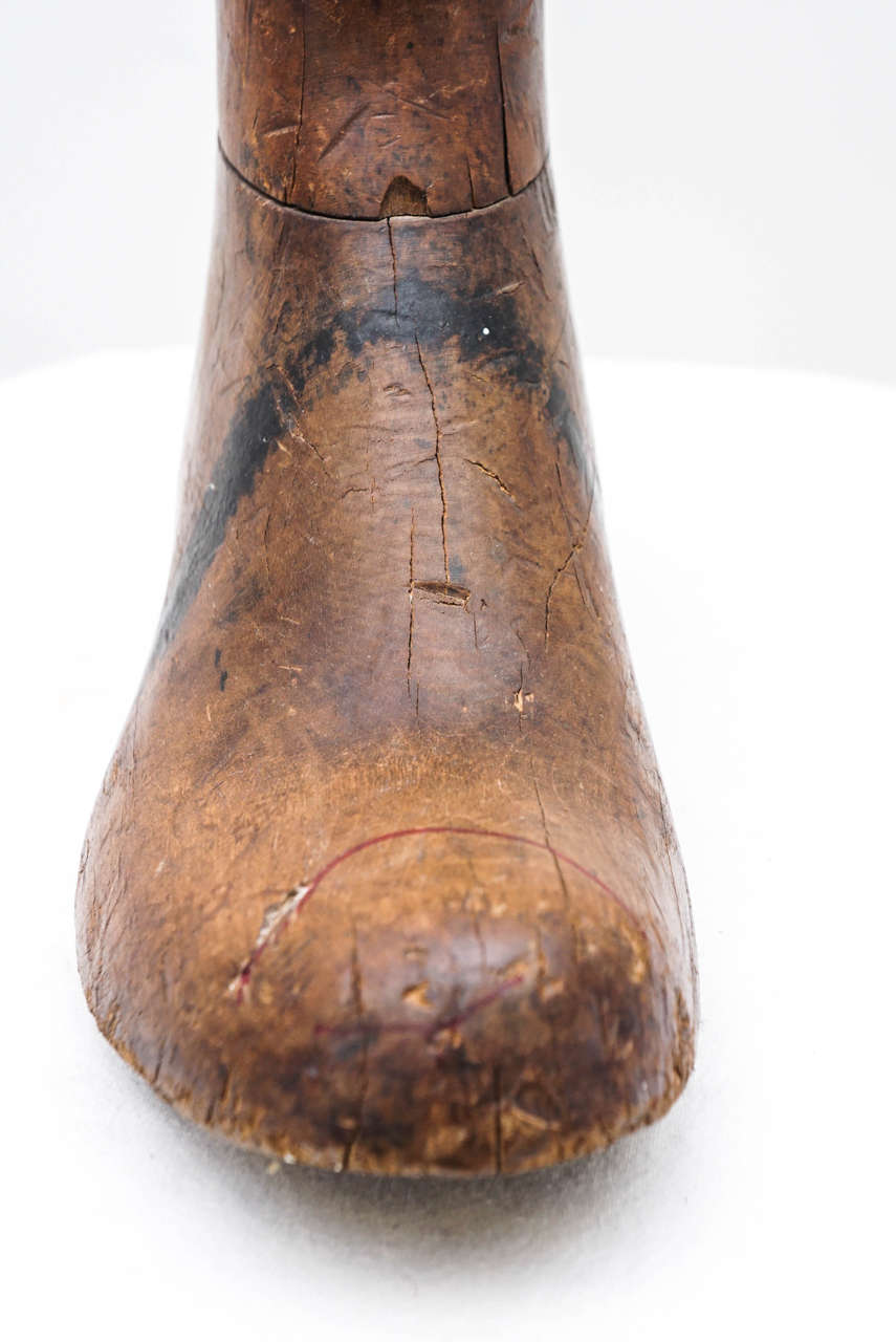 Old Wooden Foot or Boot Form For Sale at 1stDibs | olde wooden boot ...