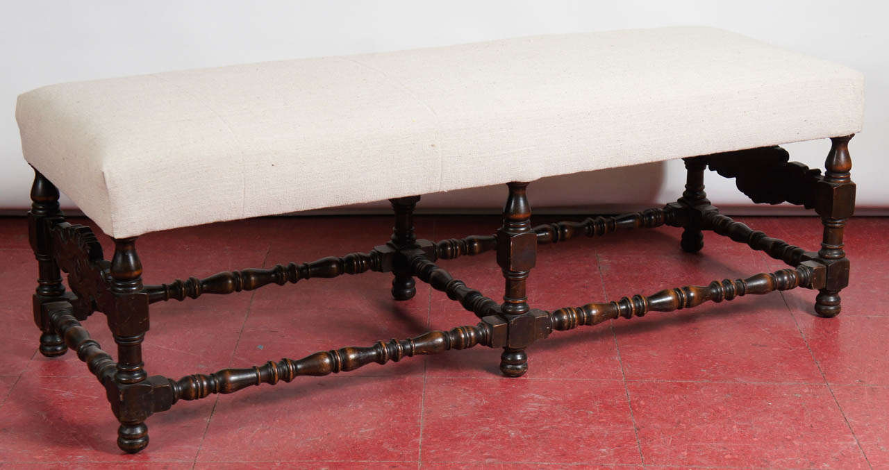 Jacobean Style Mahogany Bench at 1stDibs | jacobean bench