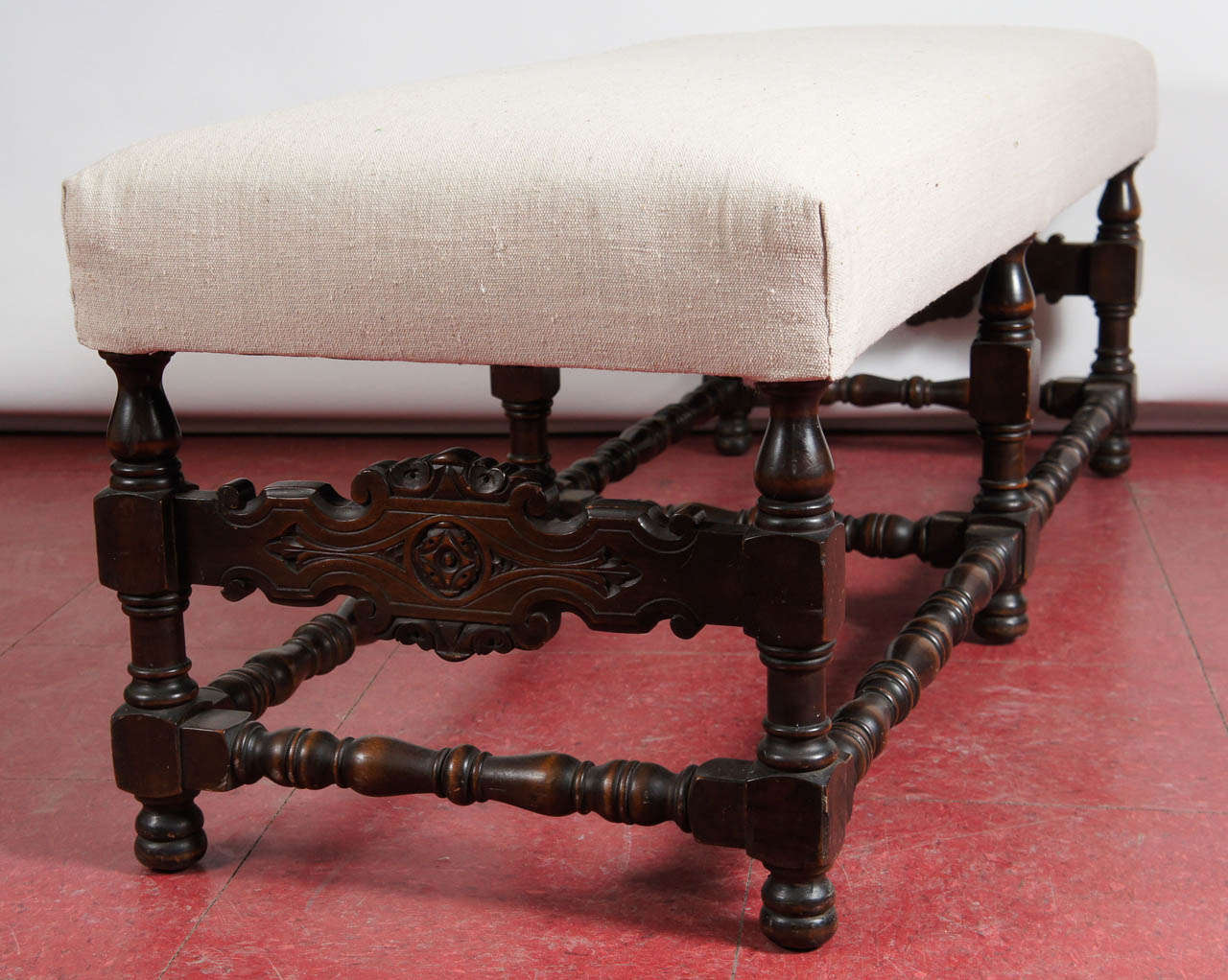 Jacobean Style Mahogany Bench at 1stDibs | jacobean bench