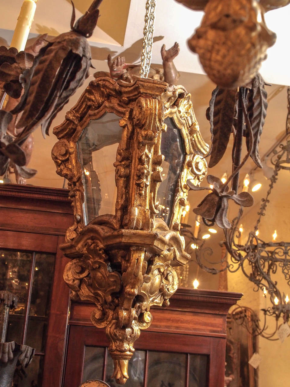 Italian Baroque Giltwood Lantern For Sale at 1stDibs | baroque lantern