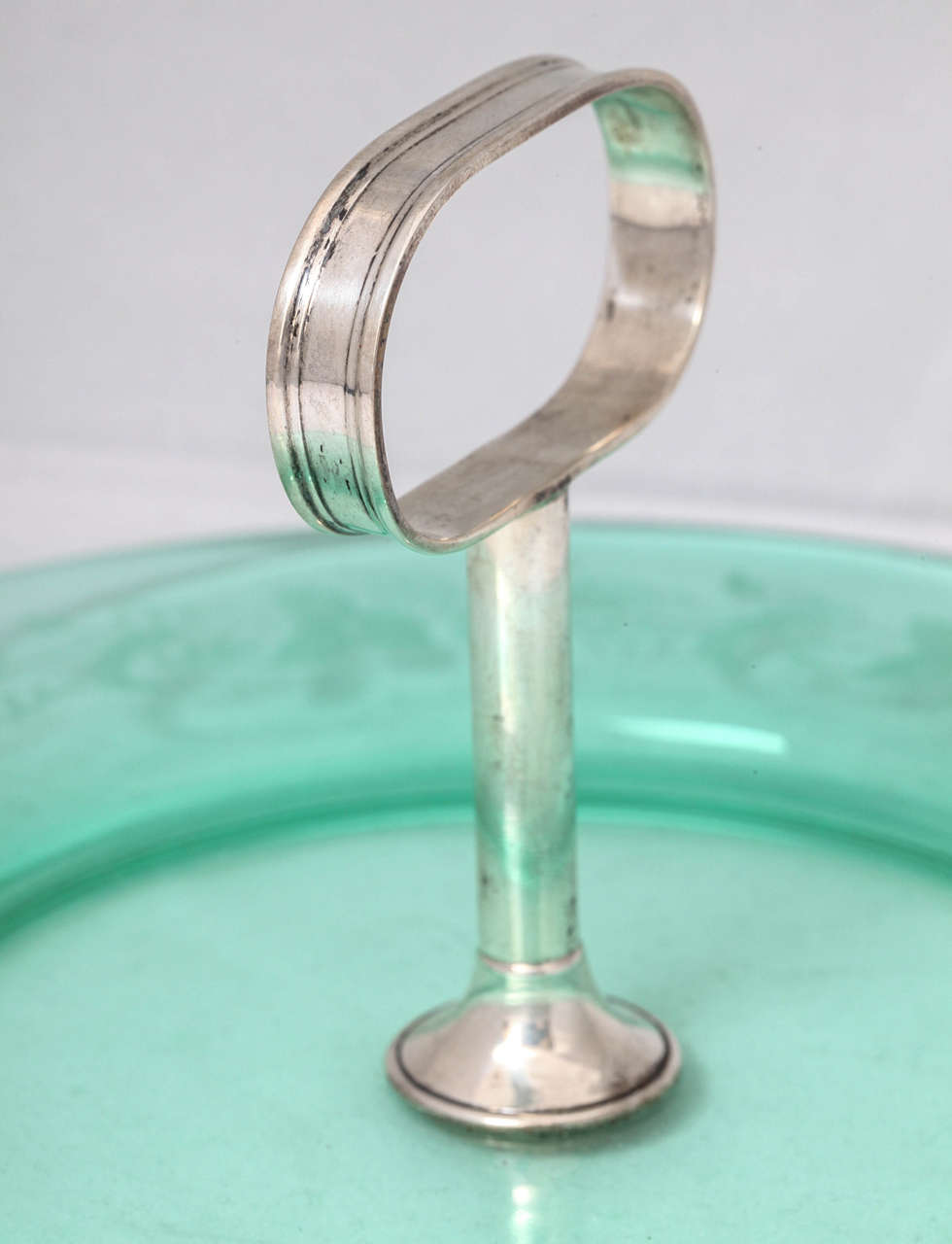 Hawkes Sterling Silver-Mounted Etched Glass Petit Fours Server For Sale ...