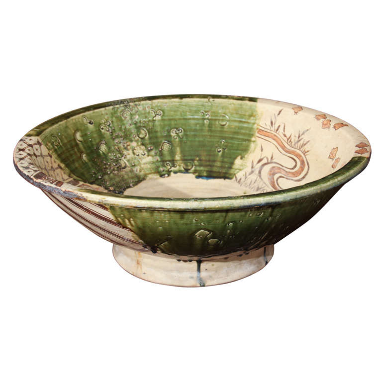Japanese Oribe Basin For Sale at 1stDibs