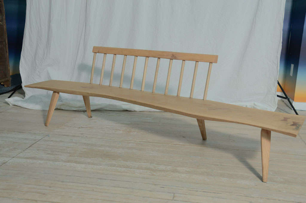 Low Freeform Wooden Bench For Sale at 1stDibs