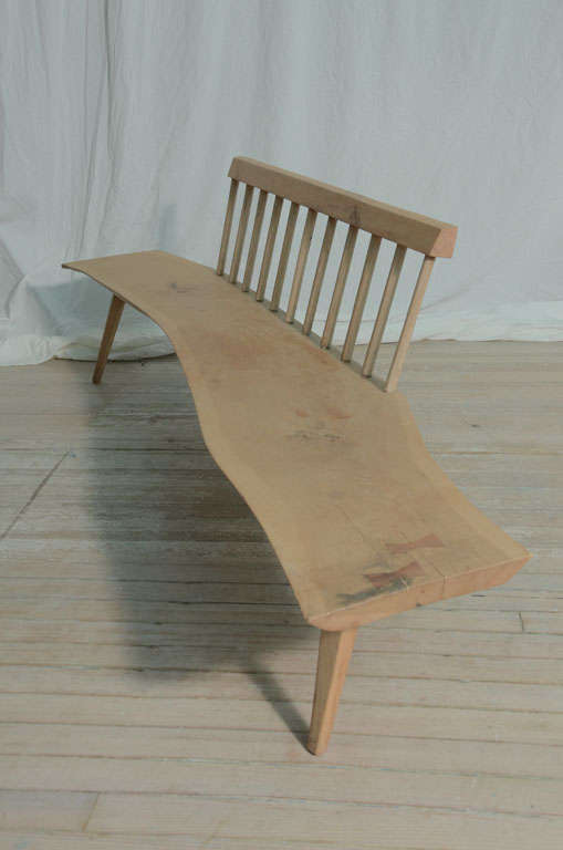 Low Freeform Wooden Bench For Sale at 1stDibs