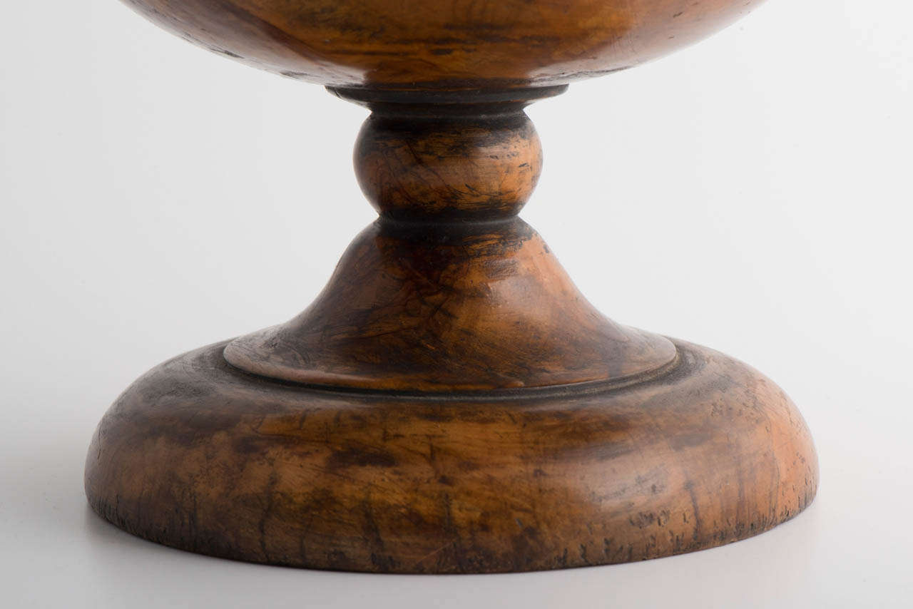 Well-Modeled Olive Wood Cup at 1stDibs